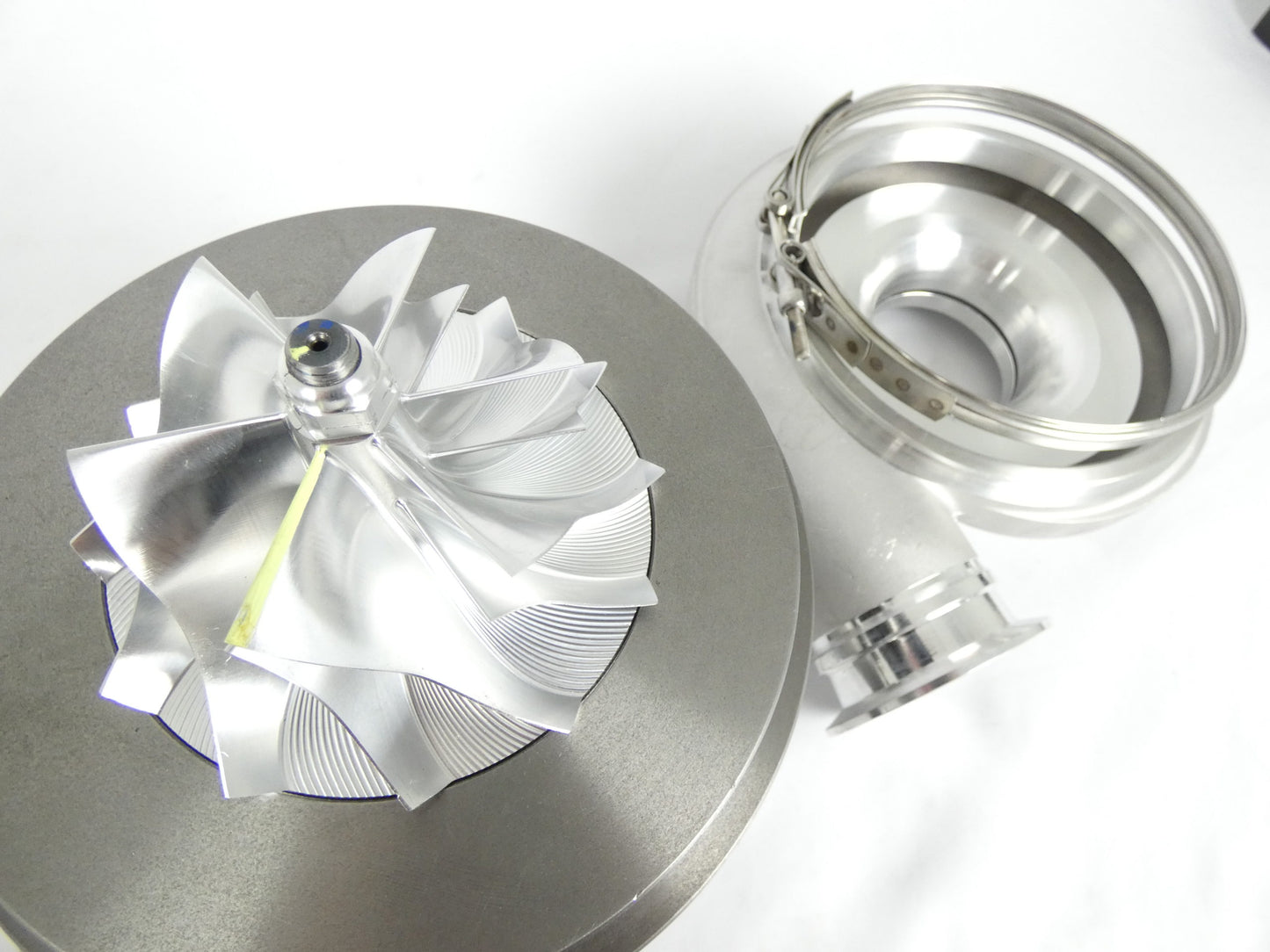 80mm CNC Billet Wheel Turbocharger T6 Pro-Mod V-band Exhaust Housing ...
