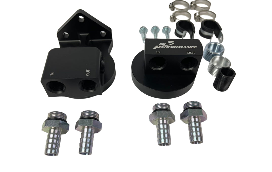 (1987 -2010) Billet Oil Filter Relocation Kit - 5.0 / 4.6 2v / 3v / 4v ...